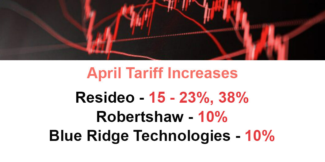 Tariff increases for April 2nd - April 5th