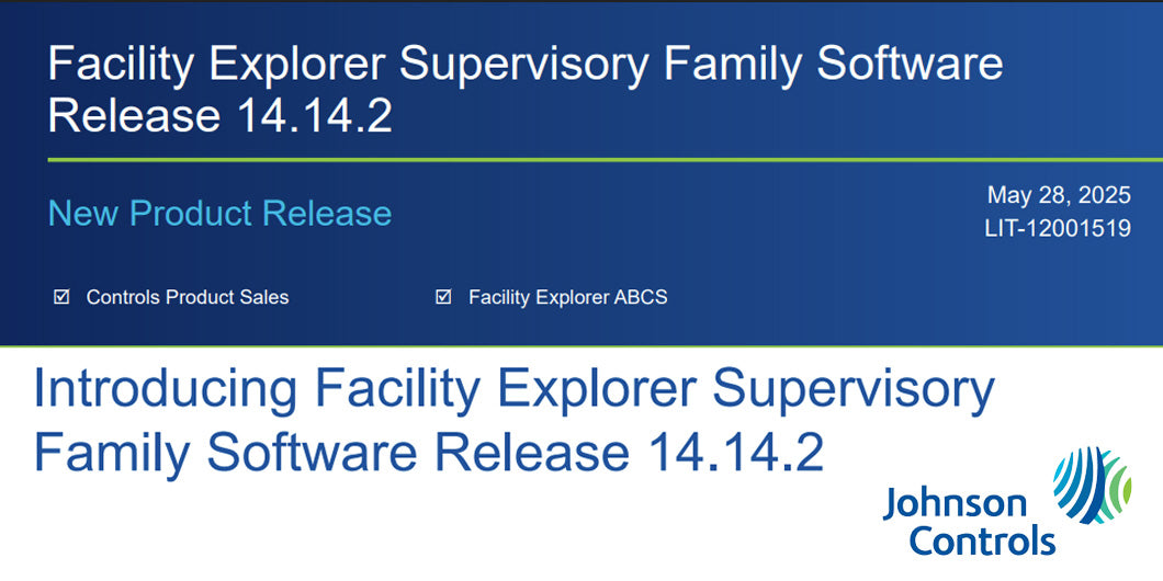 Introducing Facility Explorer Supervisory Family Software Release 14.1