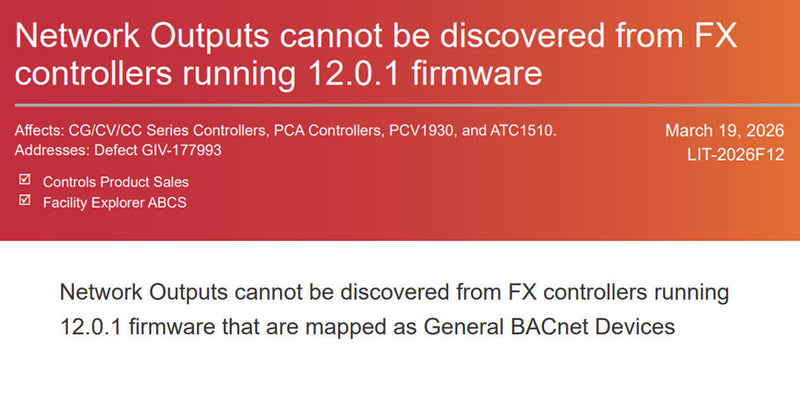 Network Outputs cannot be discovered from FX controllers running 12.0.