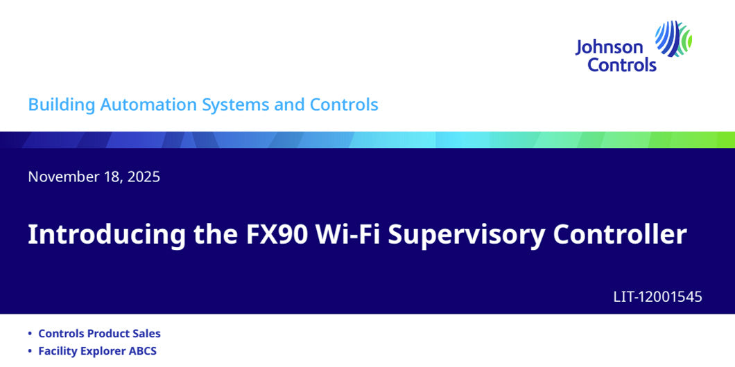 Introducing the FX90 Wi-Fi Supervisory Controller