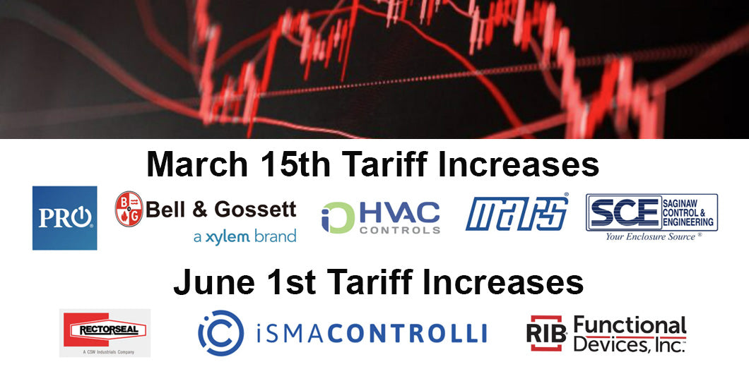 March 15th & June 1st Tariff Updates