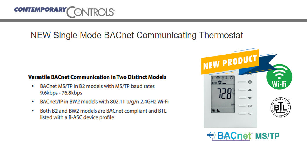 NEW Single Mode BACnet Communicating Thermostat from Contemporary Cont