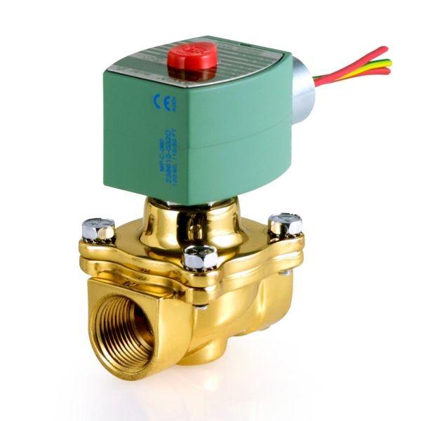 8210G014-120/60: 2-Way Brass 1 In Solenoid Valve, Normally Open ...