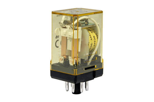 RR2P-UAC24V: Power Relay,General Purpose,DPDT,10A,Ctrl-V 24VAC,Socket,8 ...