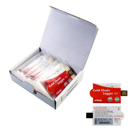 TL-CC1-10: Temperature cold chain logger, Box of 10 pcs.