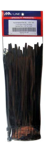 MA04708-2B: 11" Black Color Wire Ties 50/PKG.